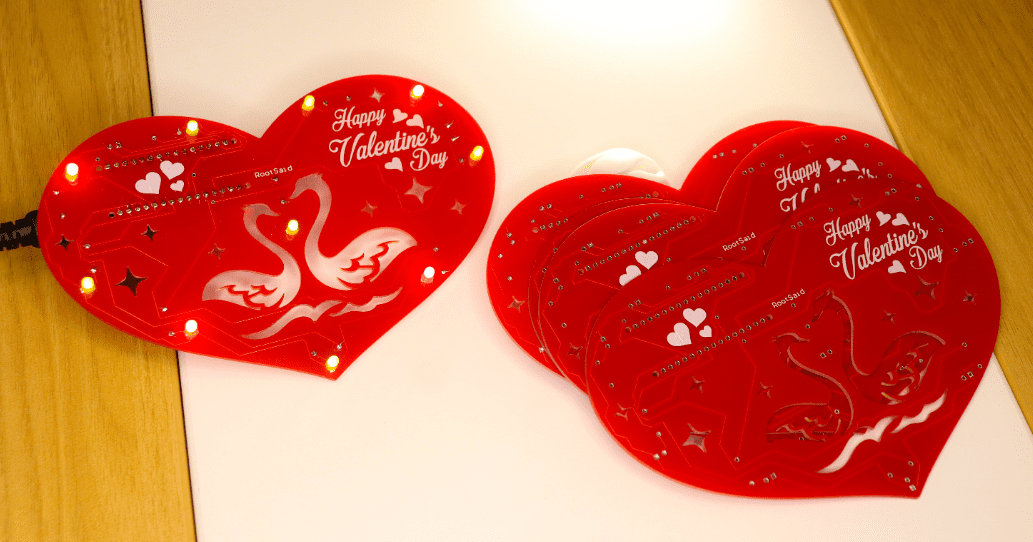 Love is In the Circuit! Beating Heart PCB for Valentines Day | RootSaid
